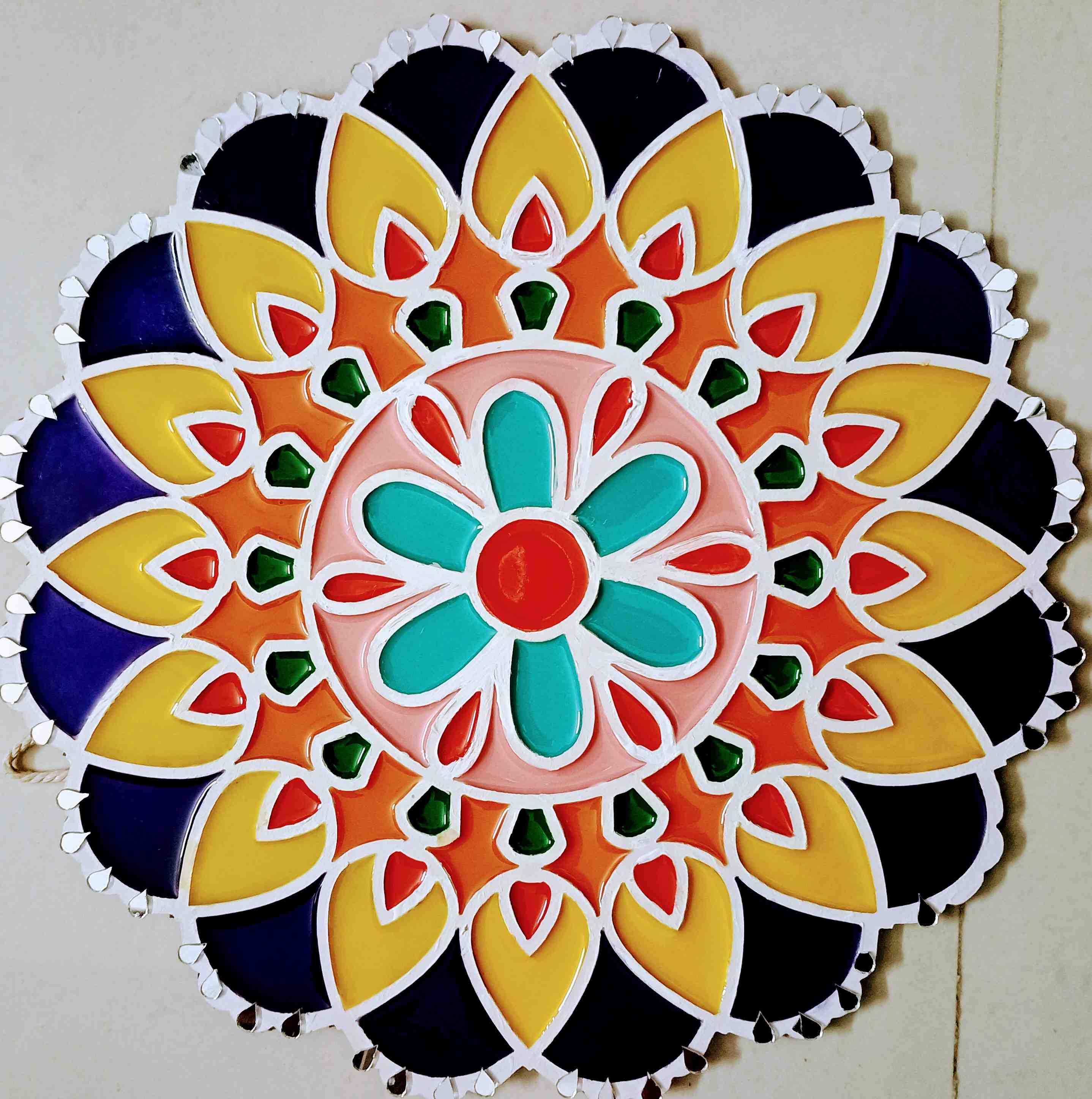 Handmade Resin Rangoli..